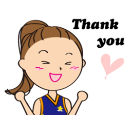 Netball LOVE Sticker English version by WLS netball