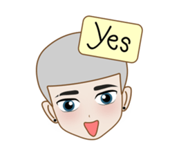 Buzz Cut Mamoru by Satthana sticker #11438091