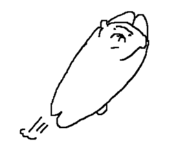 bushy unibrow White Bear by nashi sticker #11460470