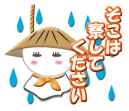 paper-doll girl to pray for fine weather by team-zillion sticker #11519387