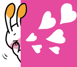 Mandarin orange color rabbit by Mii taro sticker #11728357