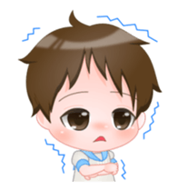 Animated! Question Boy by JTECH sticker #11854953