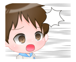 Animated! Question Boy by JTECH sticker #11854958