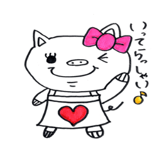 lovely bu-chan with bo-kun. by kaori.k sticker #12088704