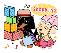 Daks black tan and Toy poodle by S-asayama sticker #12278582