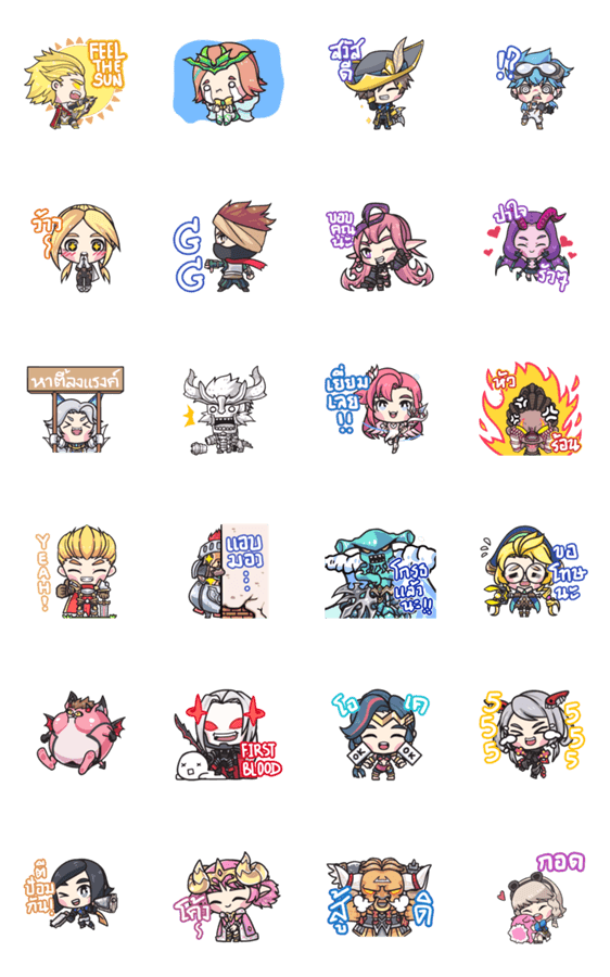 Garena RoV : 1st Edition สติ๊กเกอร์ไลน์ดุ๊กดิ๊ก ของแท้ 100% ลิขสิทธิ์ ...