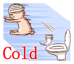 Life of no ear rabbit by haradamaruko sticker #12339028