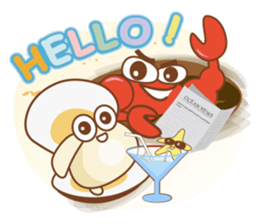 Lovely clam and his good friends! by Hamahoney sticker #12346382