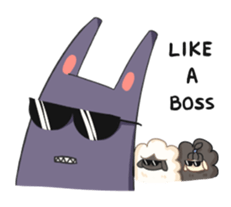 Aggressive Rabbit and The Bunch by DiWine Waro sticker #12355535