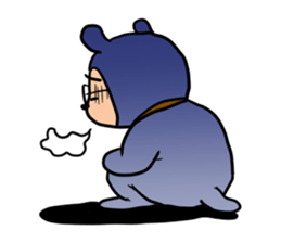 KIGURUMI middle-aged man by Takagi Hyde sticker #12359848