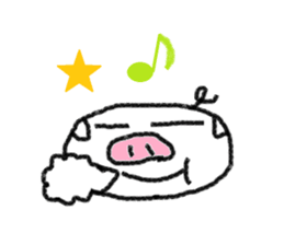 Pigs feeling of by nagano sticker #12375800
