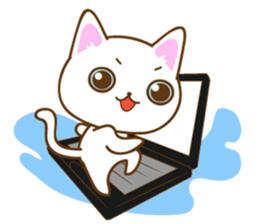 Sticker everyday pose of cat by hyakubi sticker #12506726