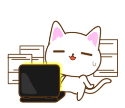 Sticker everyday pose of cat by hyakubi sticker #12506741