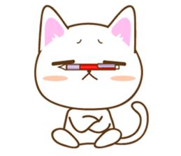 Sticker everyday pose of cat by hyakubi sticker #12506745