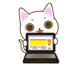 Sticker everyday pose of cat by hyakubi sticker #12506748