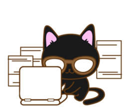 Sticker everyday pose of cat by hyakubi sticker #12506754