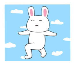A faint smile rabbit. by Jyoko sticker #12989592