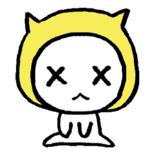 Girl is wearing a hat of the cat 's ear by ameno.fuyu sticker #13195663