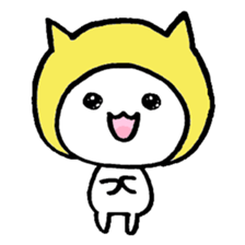 Girl is wearing a hat of the cat 's ear by ameno.fuyu sticker #13195688