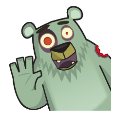 Zombie Bobby Bear by Groovy Golfy