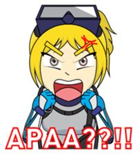 Stacey the Scuba Girl by zstickers sticker #14037227