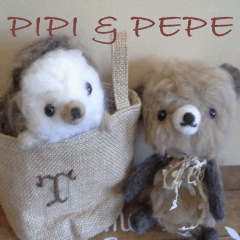 Needle felt PIPI & PEPE by Petit panier