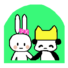 Panda and Rabbit polite talk version by Yamayuriroom