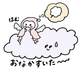 A child of angel who reactions are cute by amanoito sticker #14300415