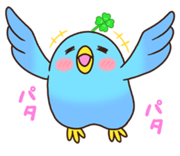 Good luck! The blue bird of happiness by ROSHIHI sticker #14506583