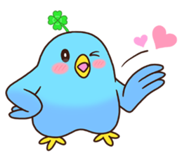 Good luck! The blue bird of happiness by ROSHIHI sticker #14506588