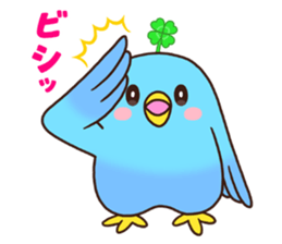 Good luck! The blue bird of happiness by ROSHIHI sticker #14506595