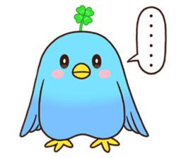Good luck! The blue bird of happiness by ROSHIHI sticker #14506601