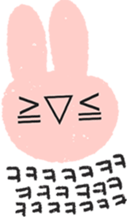 Lovely Pink Rabbit Korean Emoji 1 by merrilyours