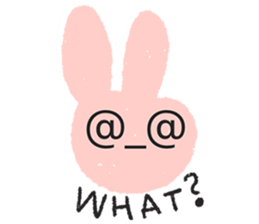 Lovely Pink Rabbit Korean Emoji 1 by merrilyours