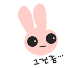 Lovely Pink Rabbit Korean Emoji 1 by merrilyours