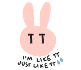 Lovely Pink Rabbit Korean Emoji 1 by merrilyours