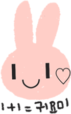 Lovely Pink Rabbit Korean Emoji 1 by merrilyours