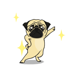 Fawn Pug Animated! - 크리에이터스 스티커