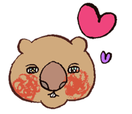 relaxing relaxing Mr.Wombat by pecopeco sticker #15052006