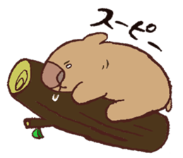 relaxing relaxing Mr.Wombat by pecopeco sticker #15052020