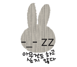 Lovely Pink Rabbit Korean Emoji 2 by merrilyours