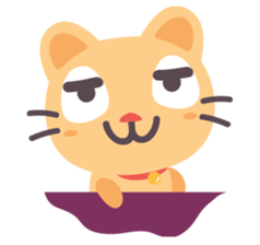 Coco the sleepy eyes cat by Francis Gading sticker #15534449