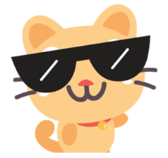 Coco the sleepy eyes cat by Francis Gading sticker #15534452