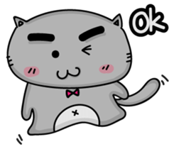 Gary cat & bye bye rabbit together by mina liu sticker #15877914