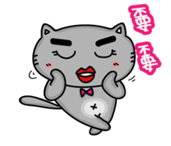 Gary cat & bye bye rabbit together by mina liu sticker #15877949