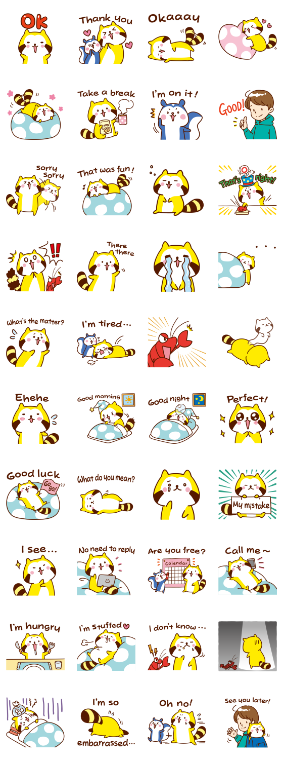 Darariguma Rascal มาพร้อมเพื่อนใหม่ สติ๊กเกอร์ไลน์ ของแท้ 100% ...