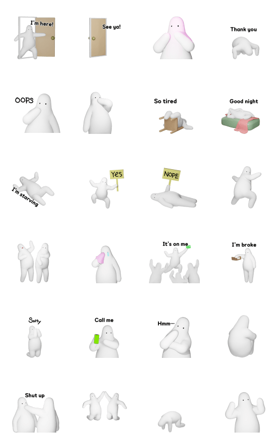 Mr.Donothing Ver.1 สติ๊กเกอร์ไลน์ดุ๊กดิ๊ก ของแท้ 100% ลิขสิทธิ์แท้ ไม่ ...