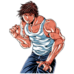 สติกเกอร์ไลน์ Grappler Baki | line2me.in.th
