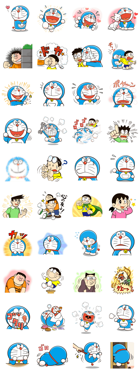 Doraemon's Many Emotions - LINE Stickers