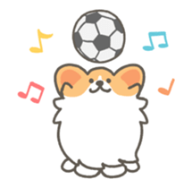 Football corgi animation stickers | Yabe-LINE貼圖代購 | 台灣No.1，最便宜高效率的代購網